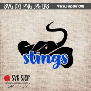 Stings Mascot Mini Bundle - SVG, DXF, PNG Jpg Eps - Clip Art Cut File ...