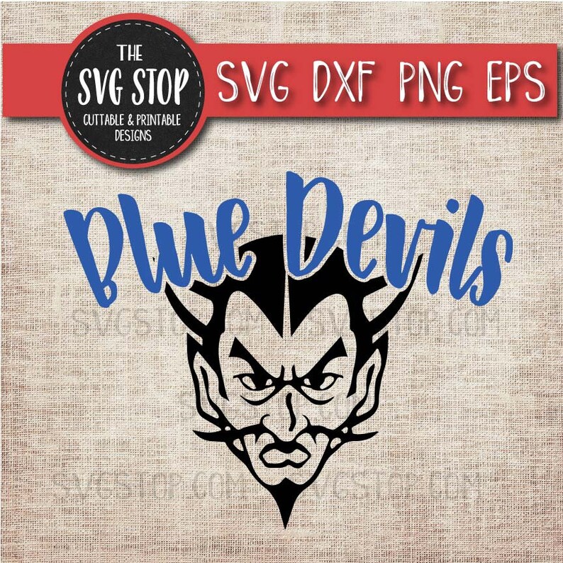 Blue Devils Mascot Bundle - SVG, DXF, PNG Jpg Eps - Clip Art Cut File ...