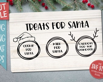 Santa Tray Cookie Plate SVG DXF Png Eps Christmas Cut File | Etsy