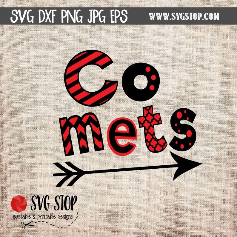 Comets Mascot Mini Bundle - SVG, DXF, PNG Jpg Eps - Clip Art Cut File ...