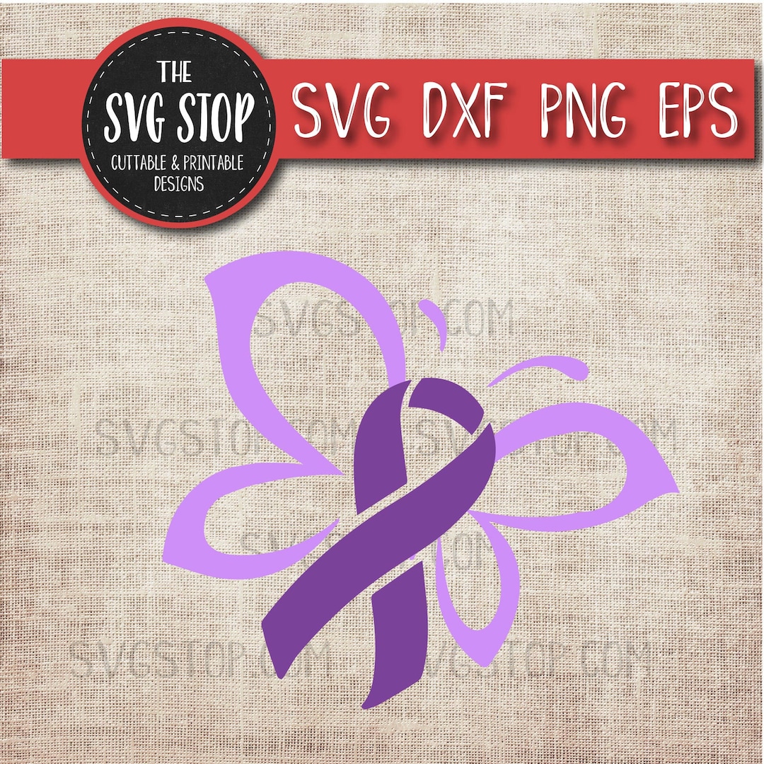 Epilepsy Awareness Ribbon SVG Butterfly Svg Dxf Png Eps Clipart Cut ...