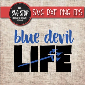 Blue Devils Mascot Bundle - SVG, DXF, PNG Jpg Eps - Clip Art Cut File ...