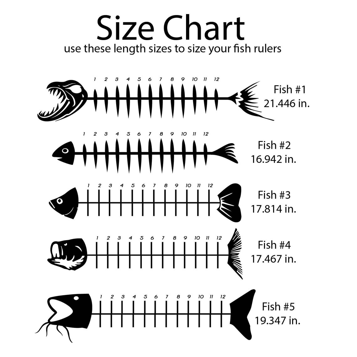 Fish Rulers Fathers Day Fishing Bundle Clip Art Cut | Etsy