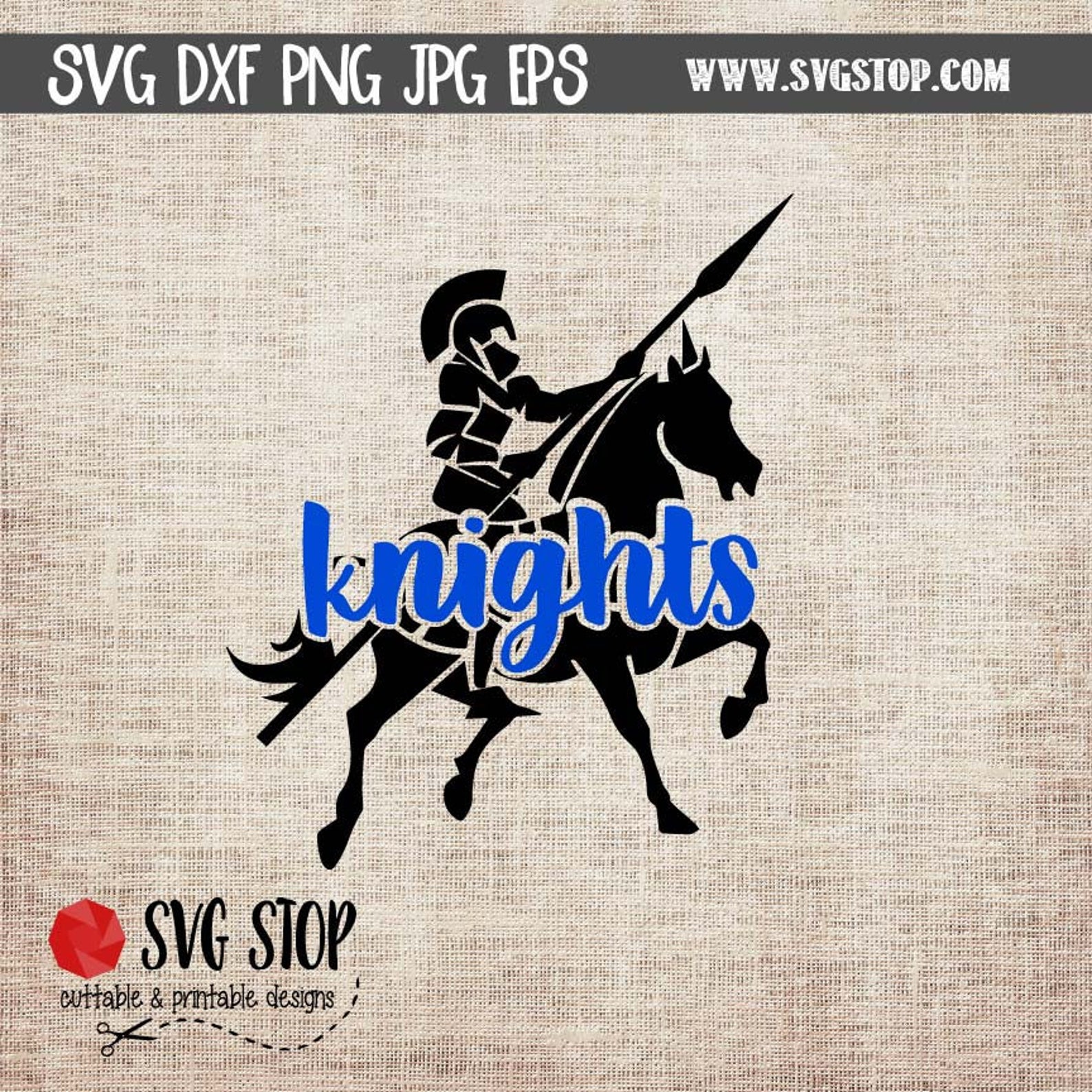 Knights Mascot Mini Bundle - SVG, DXF, PNG Jpg Eps - Clip Art Cut File ...