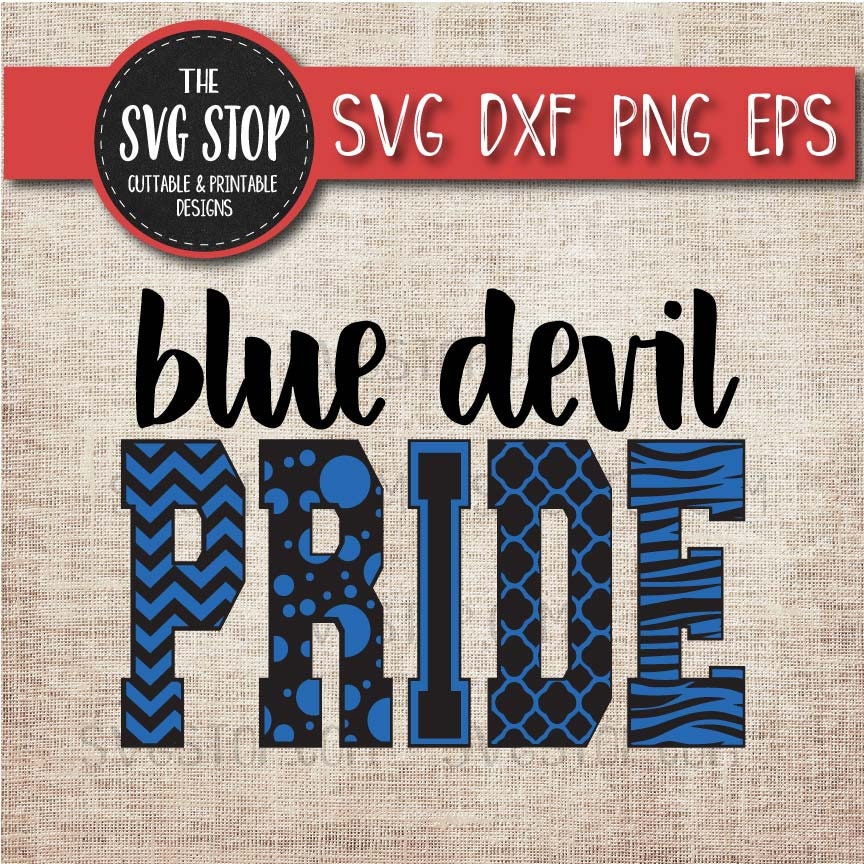 Blue Devils Mascot Bundle - SVG, DXF, PNG Jpg Eps - Clip Art Cut File ...