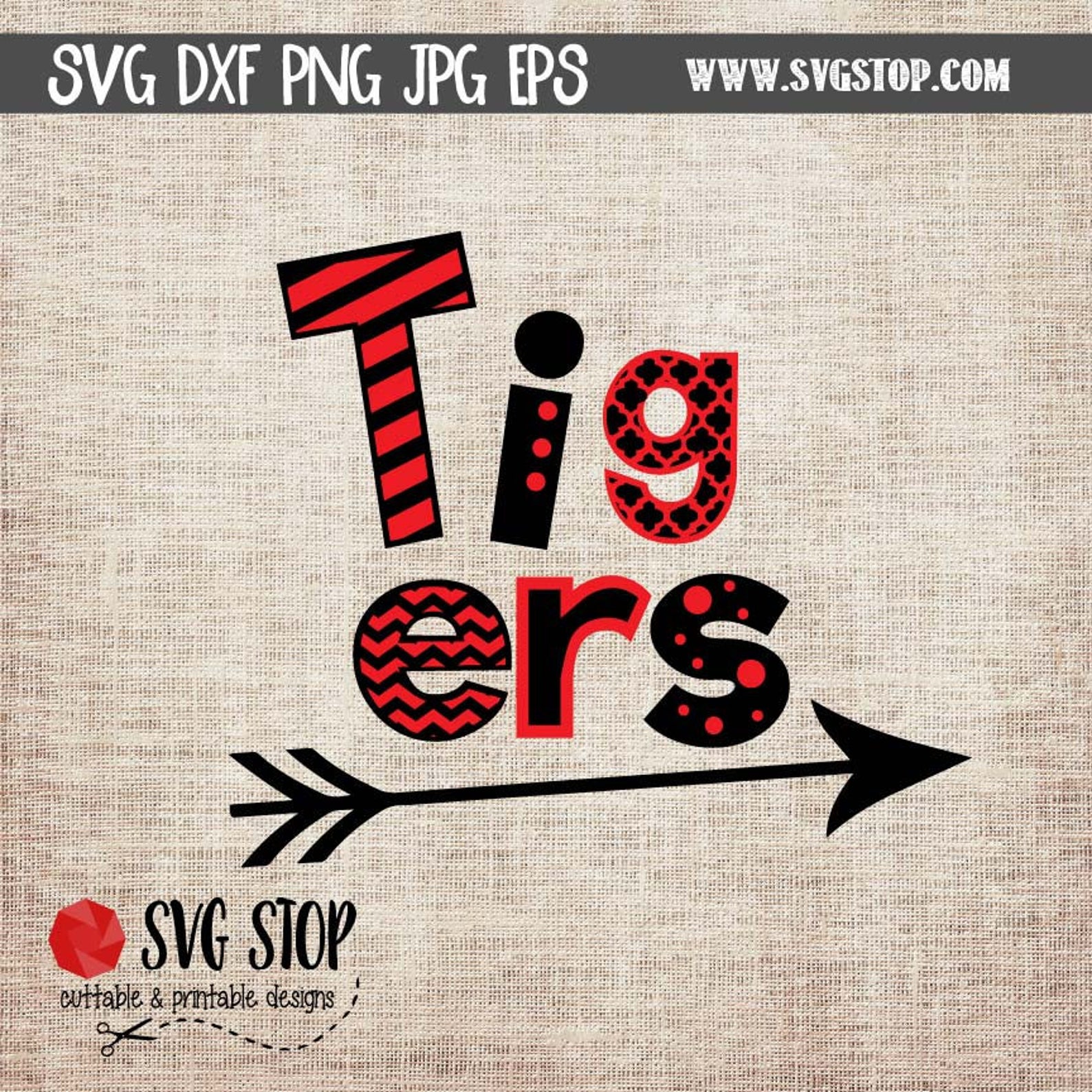 Tiger Mascot Mini Bundle - SVG, DXF, PNG, Jpg, Eps - Clip Art Cut File ...