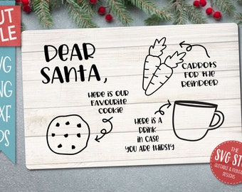 Santa Tray Cookie Plate SVG DXF Png Eps Christmas Cut File | Etsy