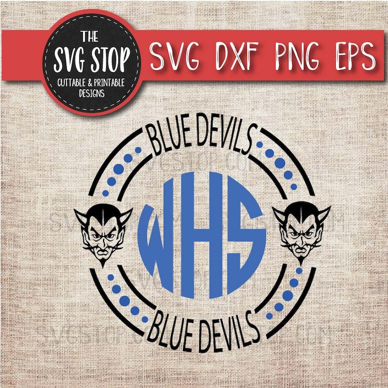 Blue Devils Mascot Bundle - SVG, DXF, PNG Jpg Eps - Clip Art Cut File ...