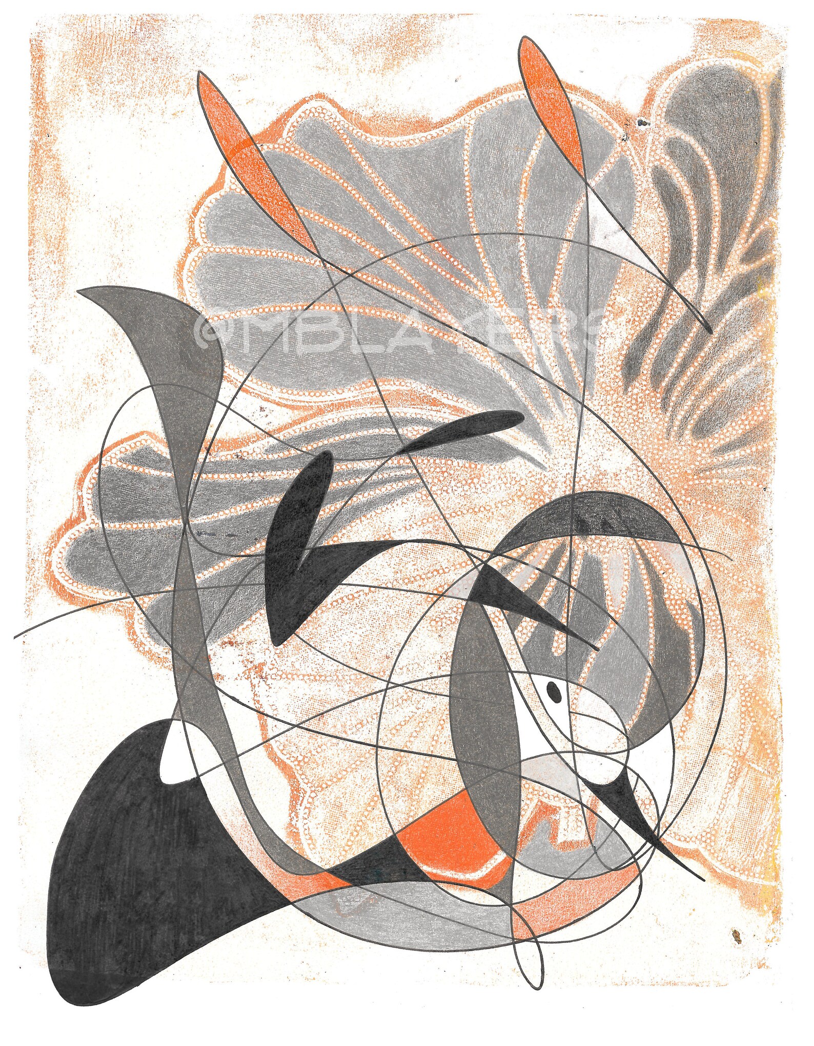 Lamina de pájaro abstracto poster moderno de garza abstracta - Etsy España