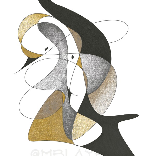 Abstract Bird Art - Etsy