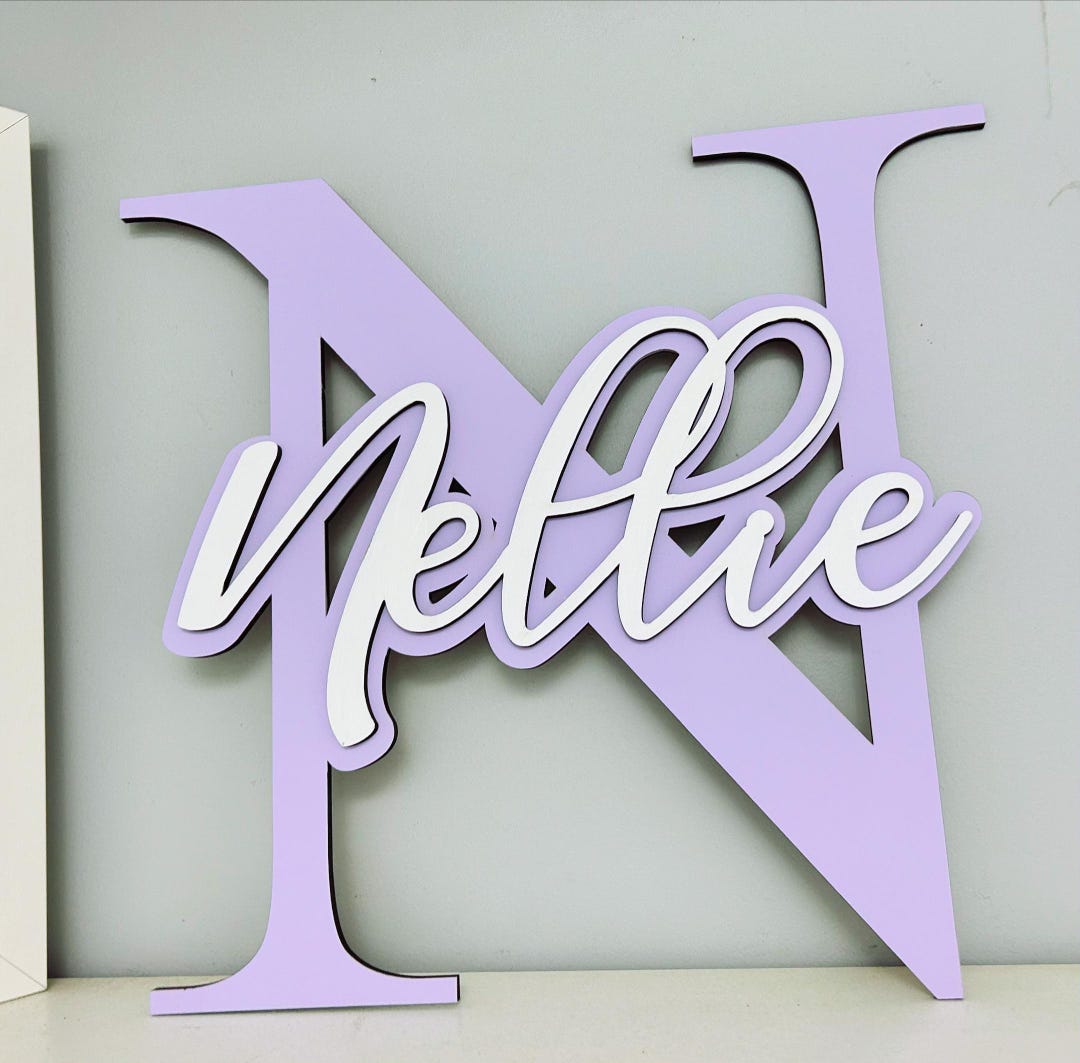 Personalised Door Signs Wooden Names , Wall Initial, Door Sign, Wooden ...
