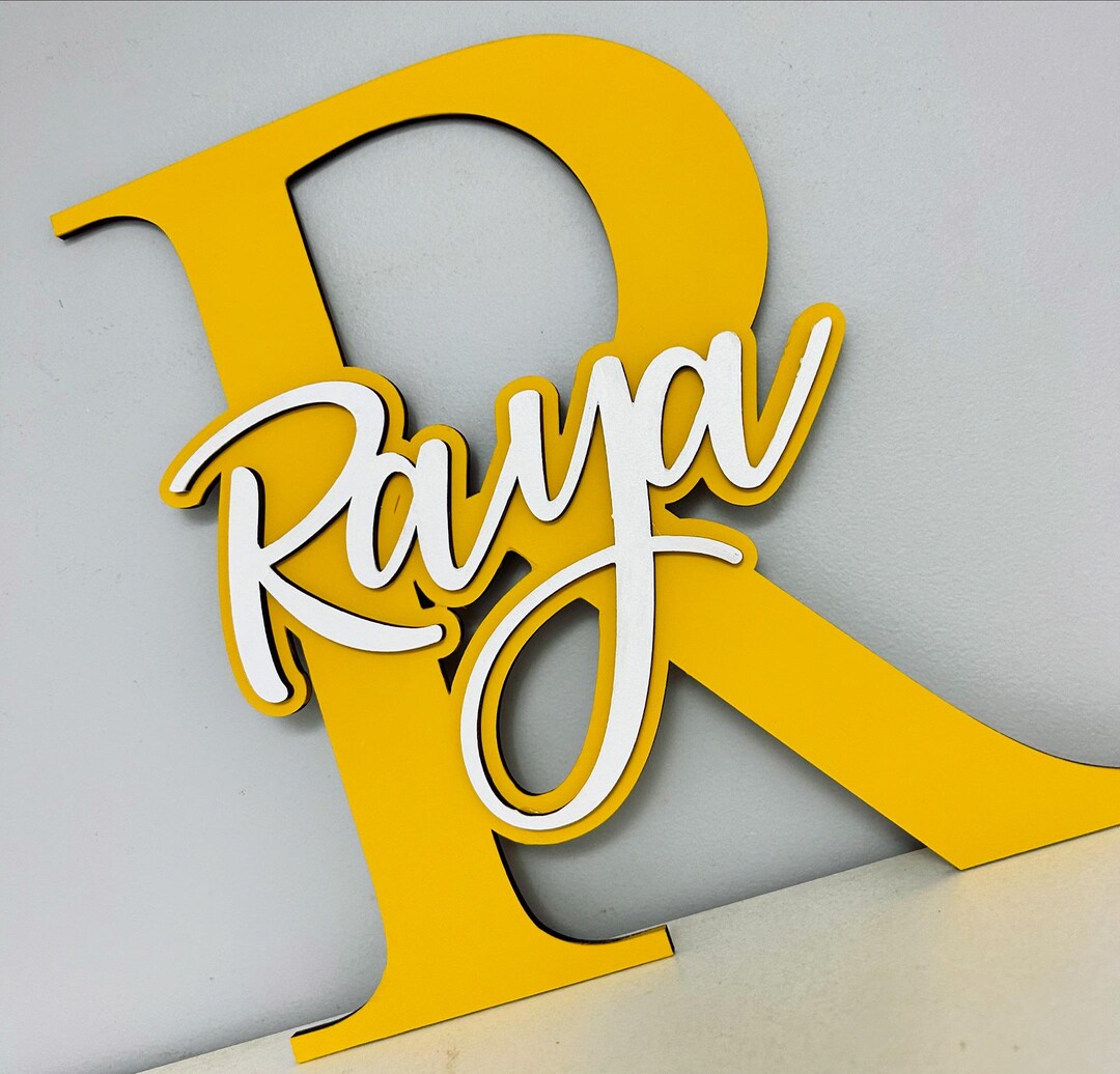 Personalised Door Signs Wooden Names , Wall Initial, Door Sign, Wooden ...