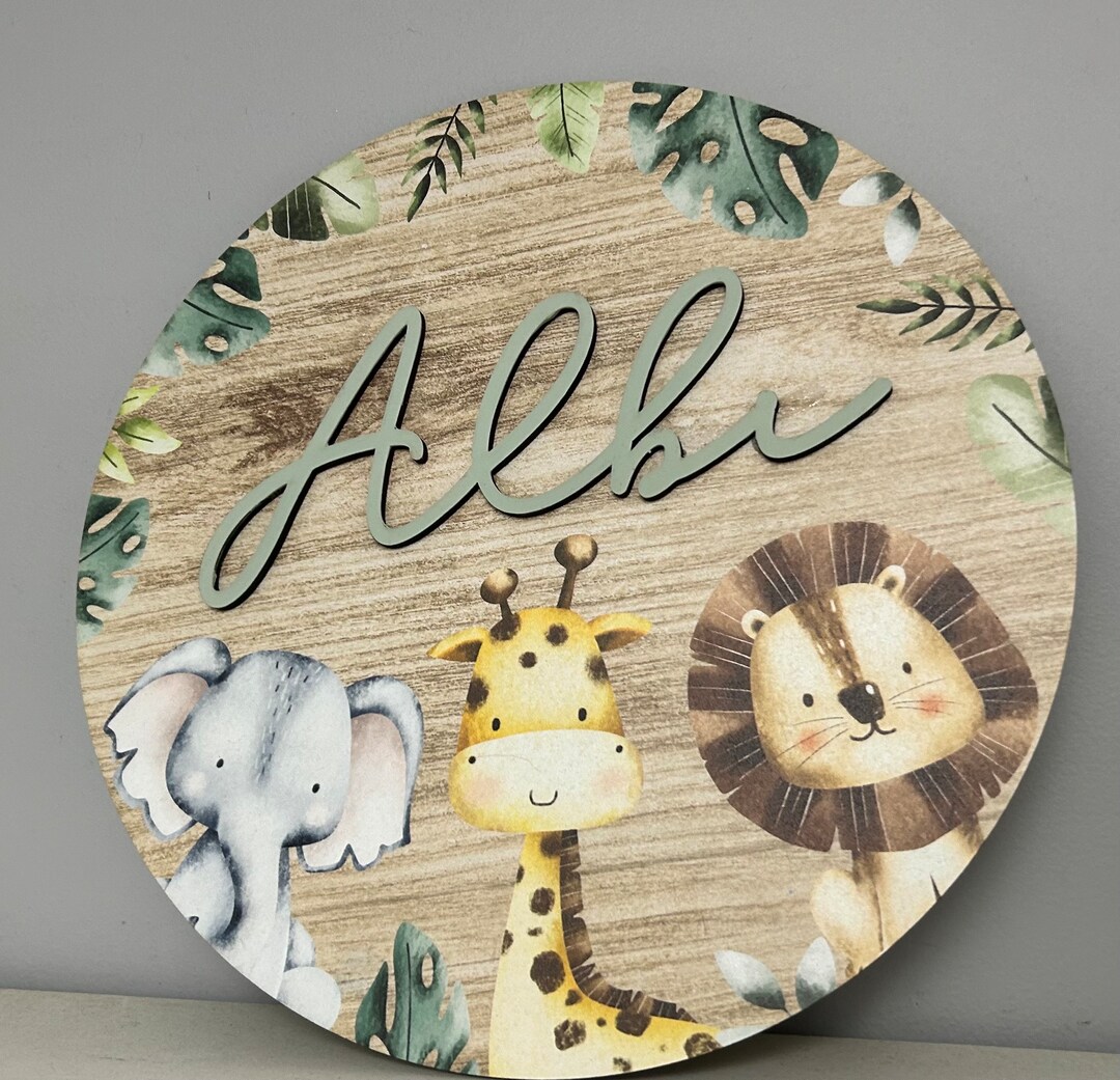 Albi Ready to Post Door Plaque , Personalised Door Sign , Lion Theme ...