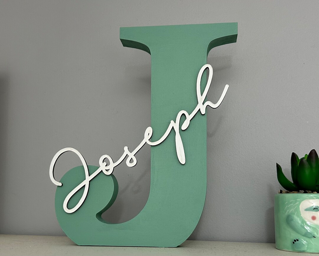 Joseph Ready Made Wooden Letters,nursery Decor,new Baby Gift ...