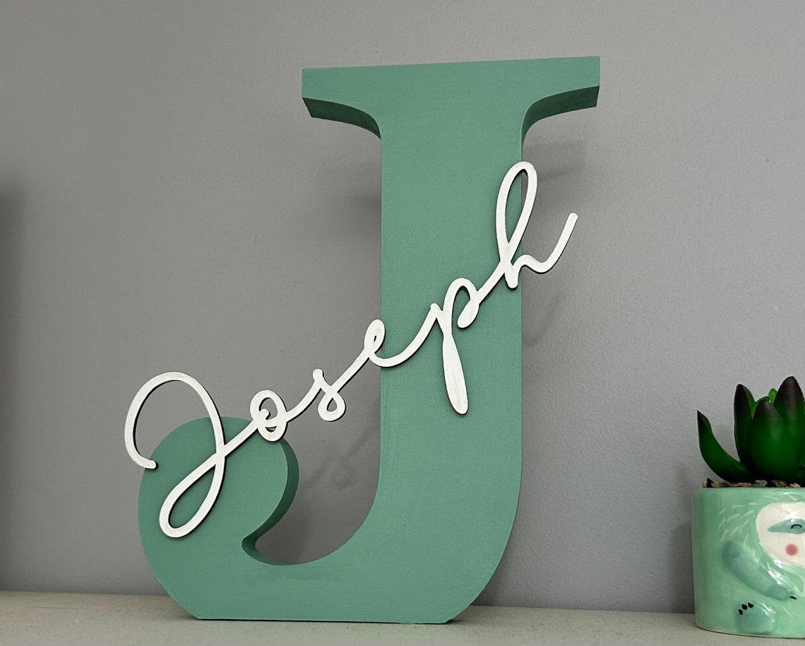 Joseph Ready Made Wooden Letters,nursery Decor,new Baby Gift ...