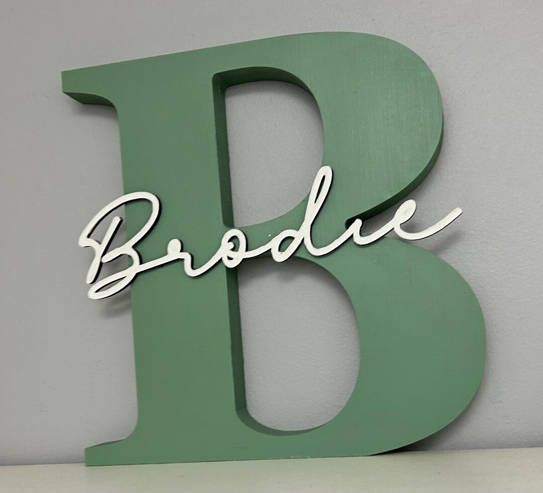 Brodie Freestanding Letter , Personalised Door Sign , Bedroom Decor ...