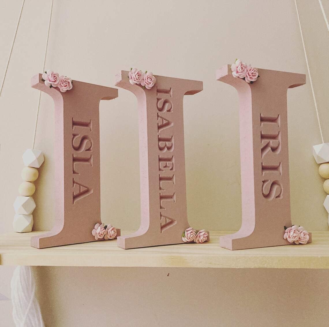 Wooden Letters Nursery decor New Baby Gift Personalised | Etsy