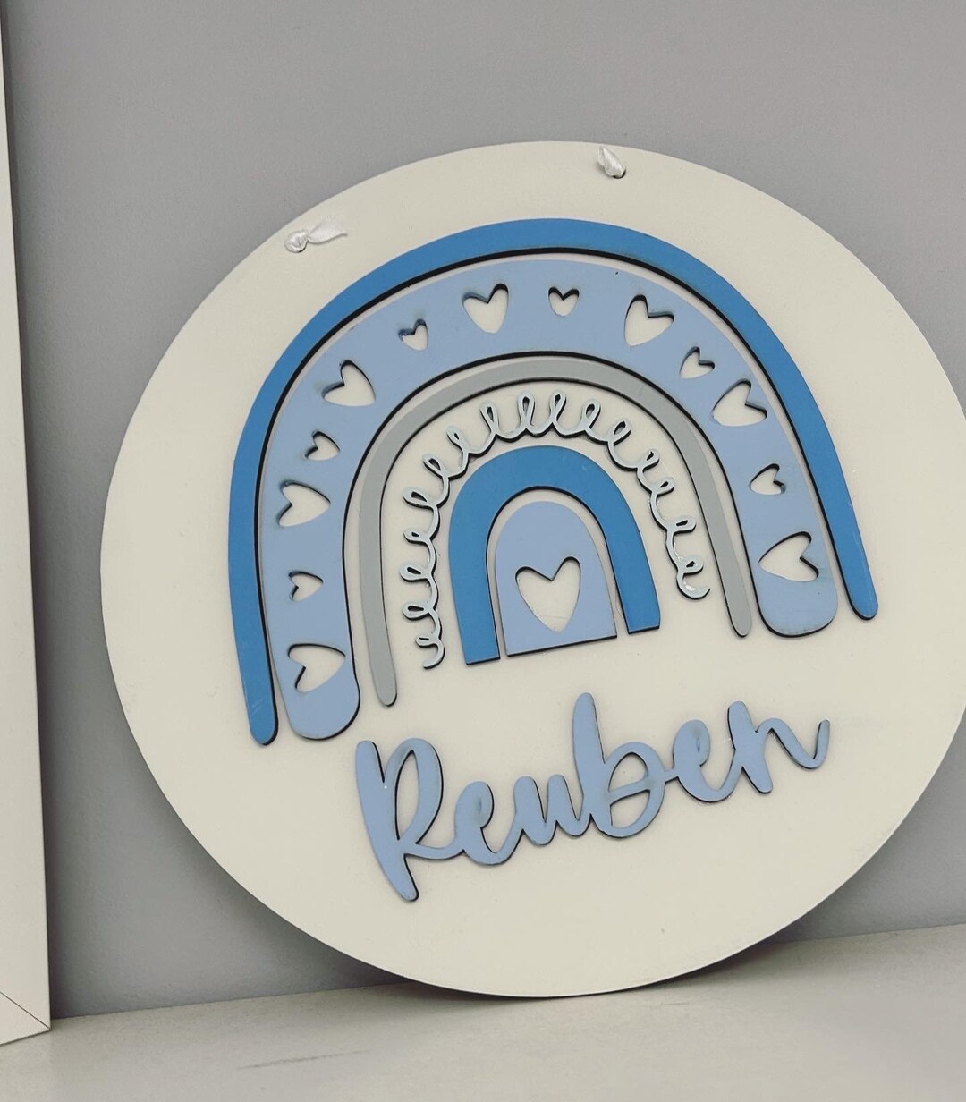 Reuben Rainbow Door Sign , Wooden Door Sign , Rainbow Decor - Etsy