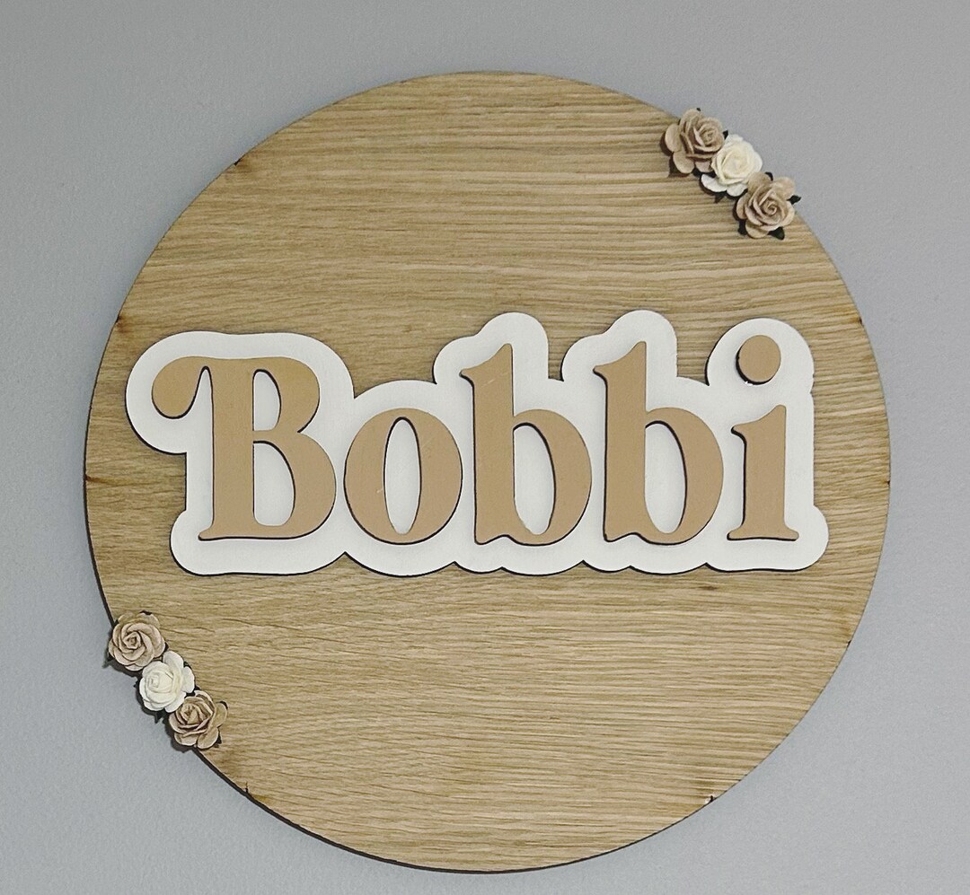 Custom Name Door Sign, Layered Nursery Decor, Personalized Bedroom Gift ...