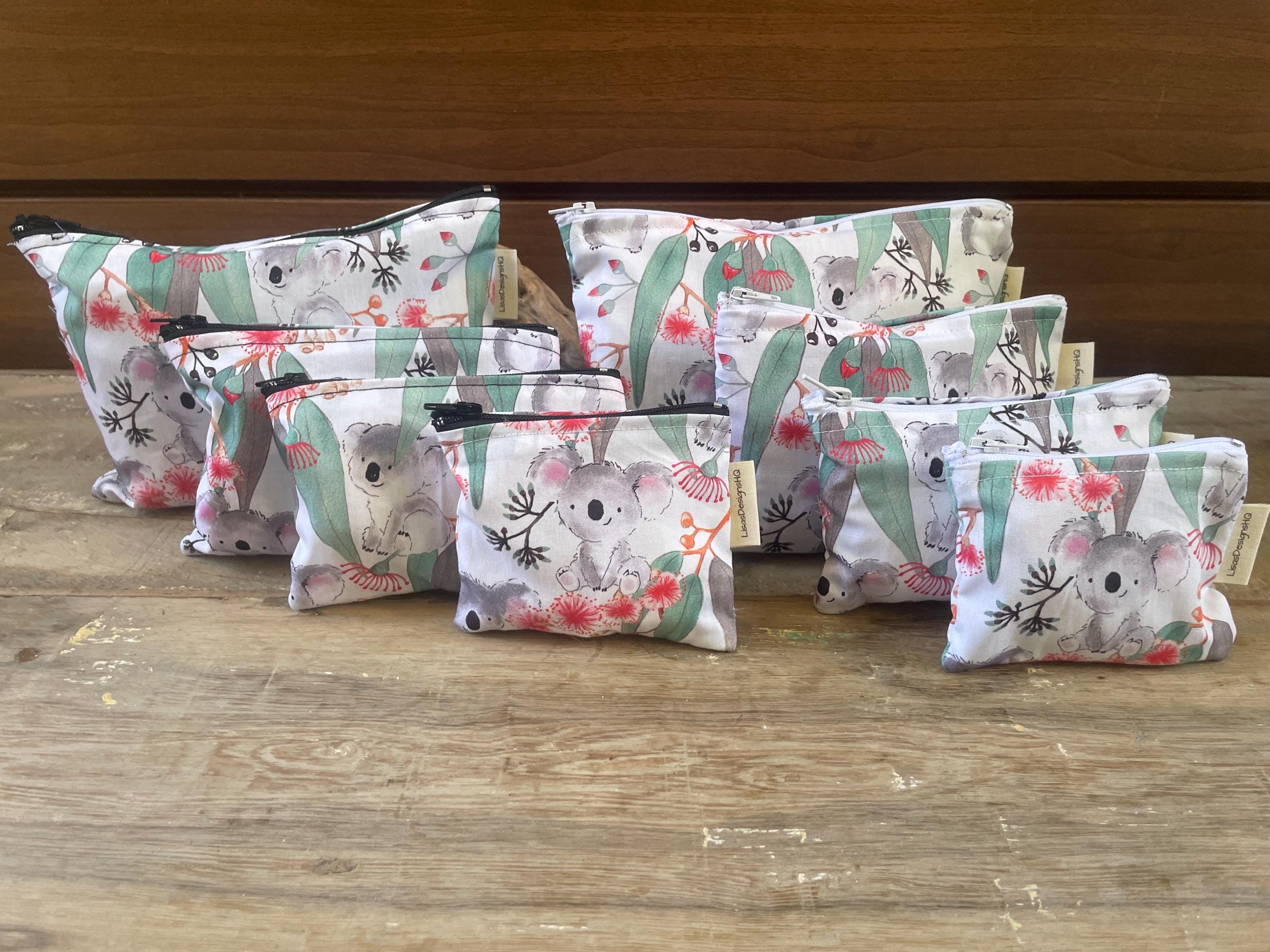Cute Koala Bears on White or Sage Makeup Zipper Pouch: Australian ...