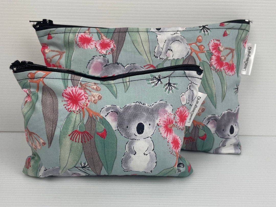 Cute Koala Bears on White or Sage Makeup Zipper Pouch: Australian ...