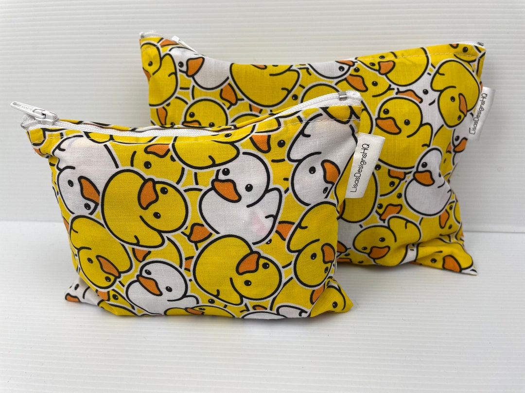 Yellow Rubber Ducks Makeup Pouch Reusable Snack Bag Zipper Pouch ...
