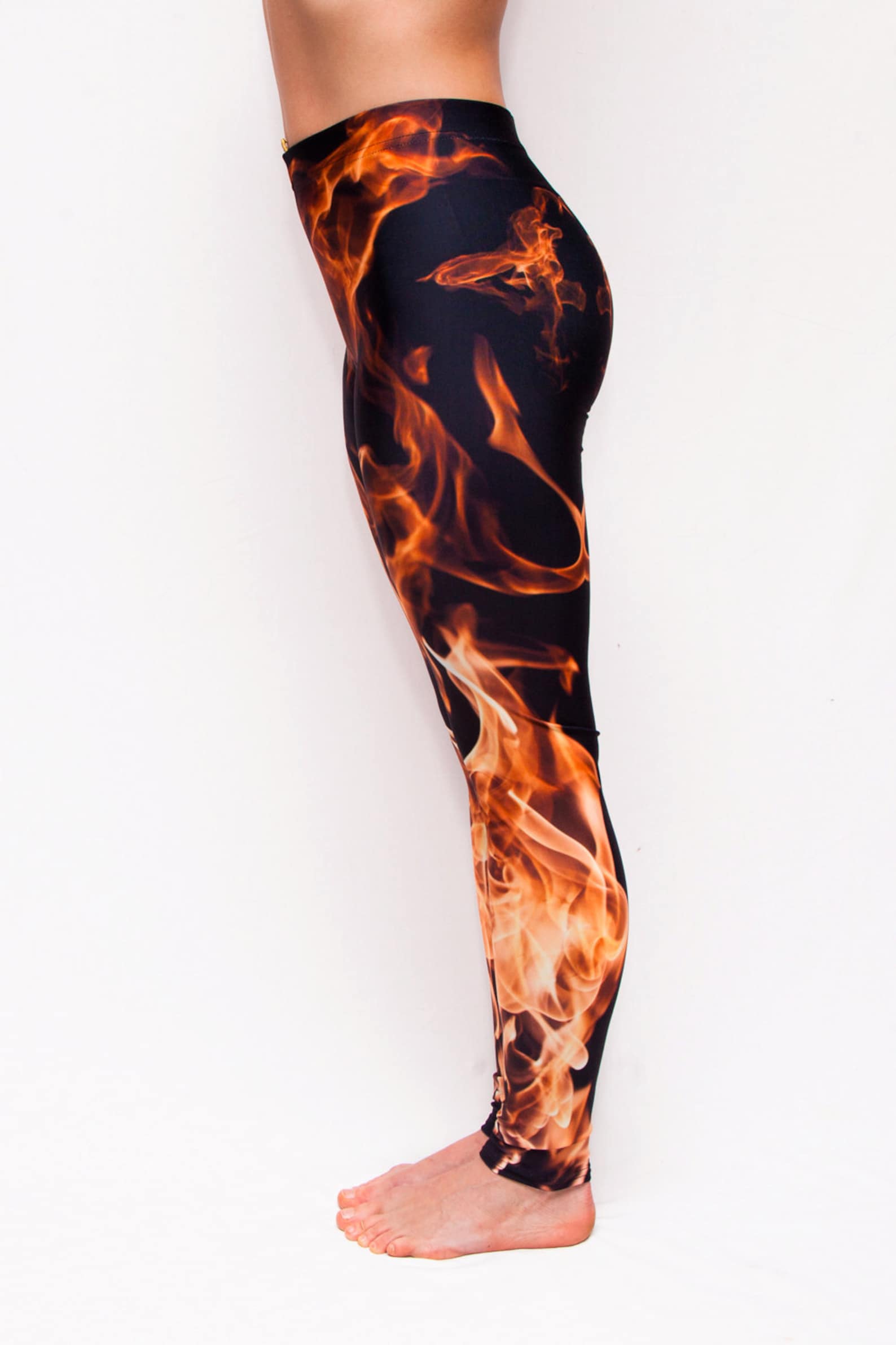 Fire Leggings (blacklight Reactive!) - Etsy