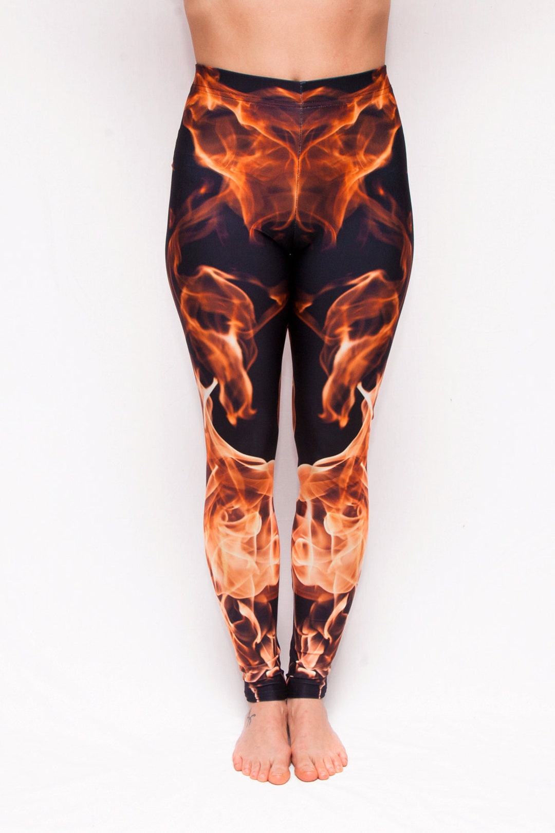 Fire Leggings (blacklight Reactive!) - Etsy