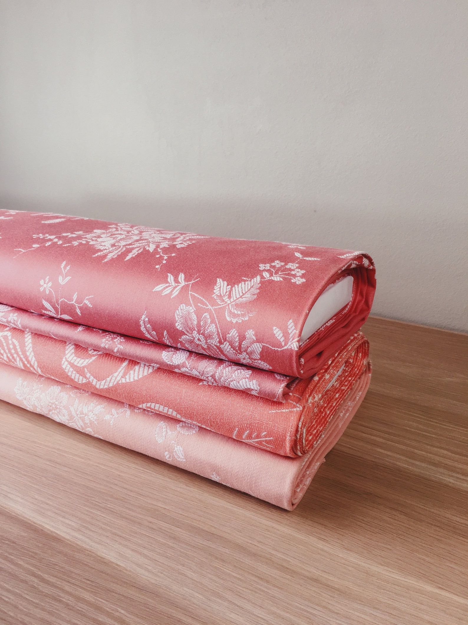 Pink Vintage Fabric Floral Ticking C1950 Vintage Fabric - Etsy