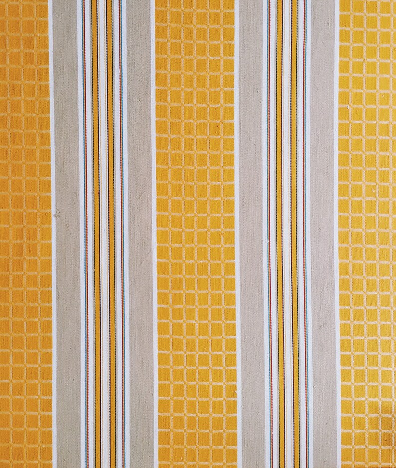 Per Yard - Antique European Ticking Fabric Dijon Yellow Stripes UNUSED ...