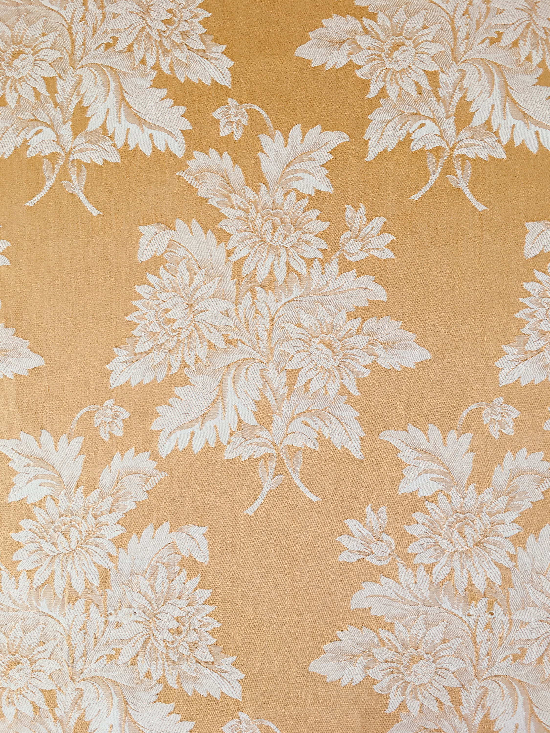 High End Golden Yellow Antique European Ticking Pillow RARE Floral ...