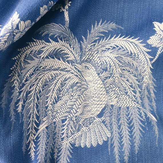 REMARKABLE Antique European Ticking Fabric Birds Floral - Etsy