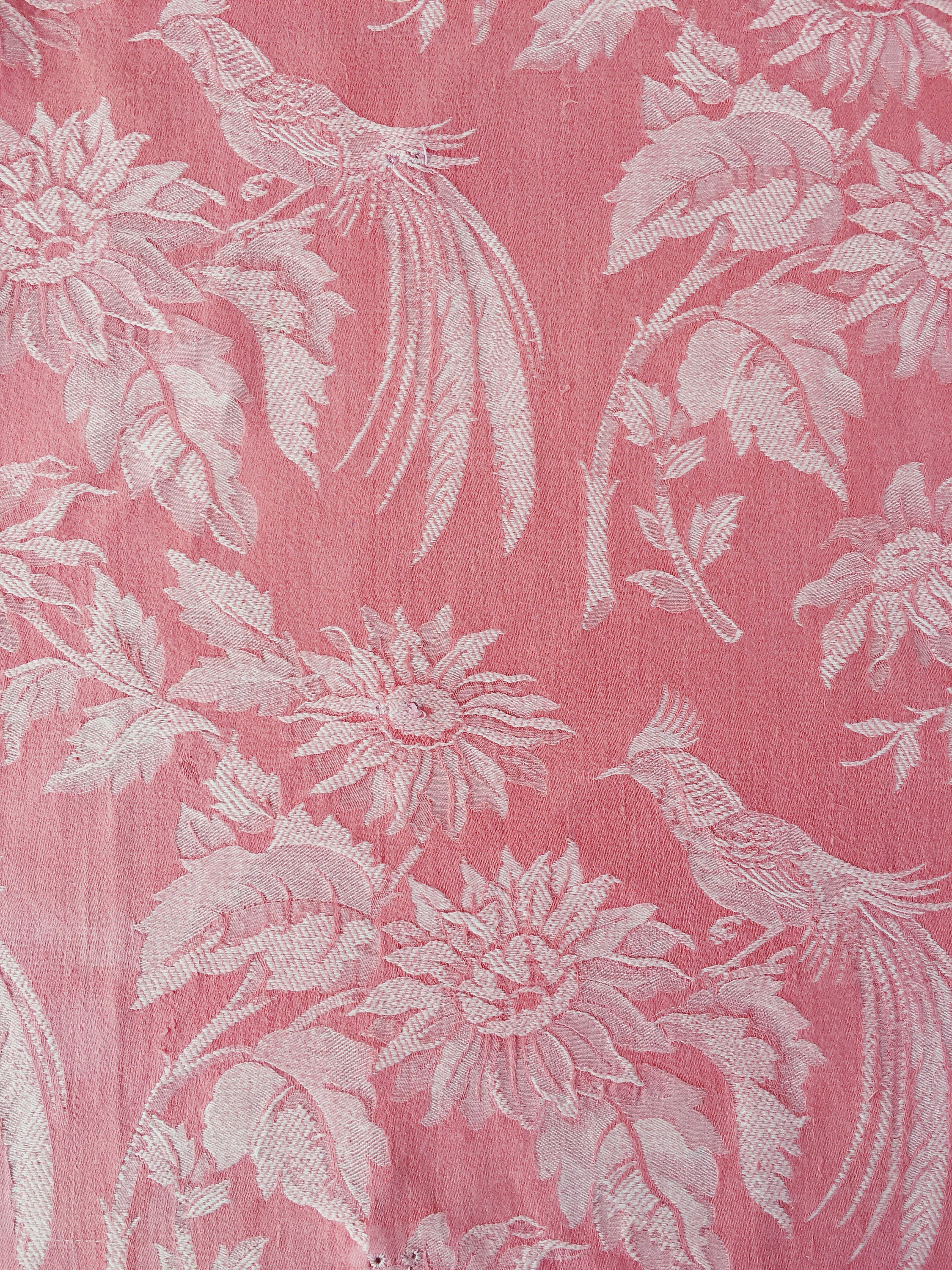 24"x31" 1950s Rare Antique Ticking Fabric Pink Cotton Soft Delightful ...