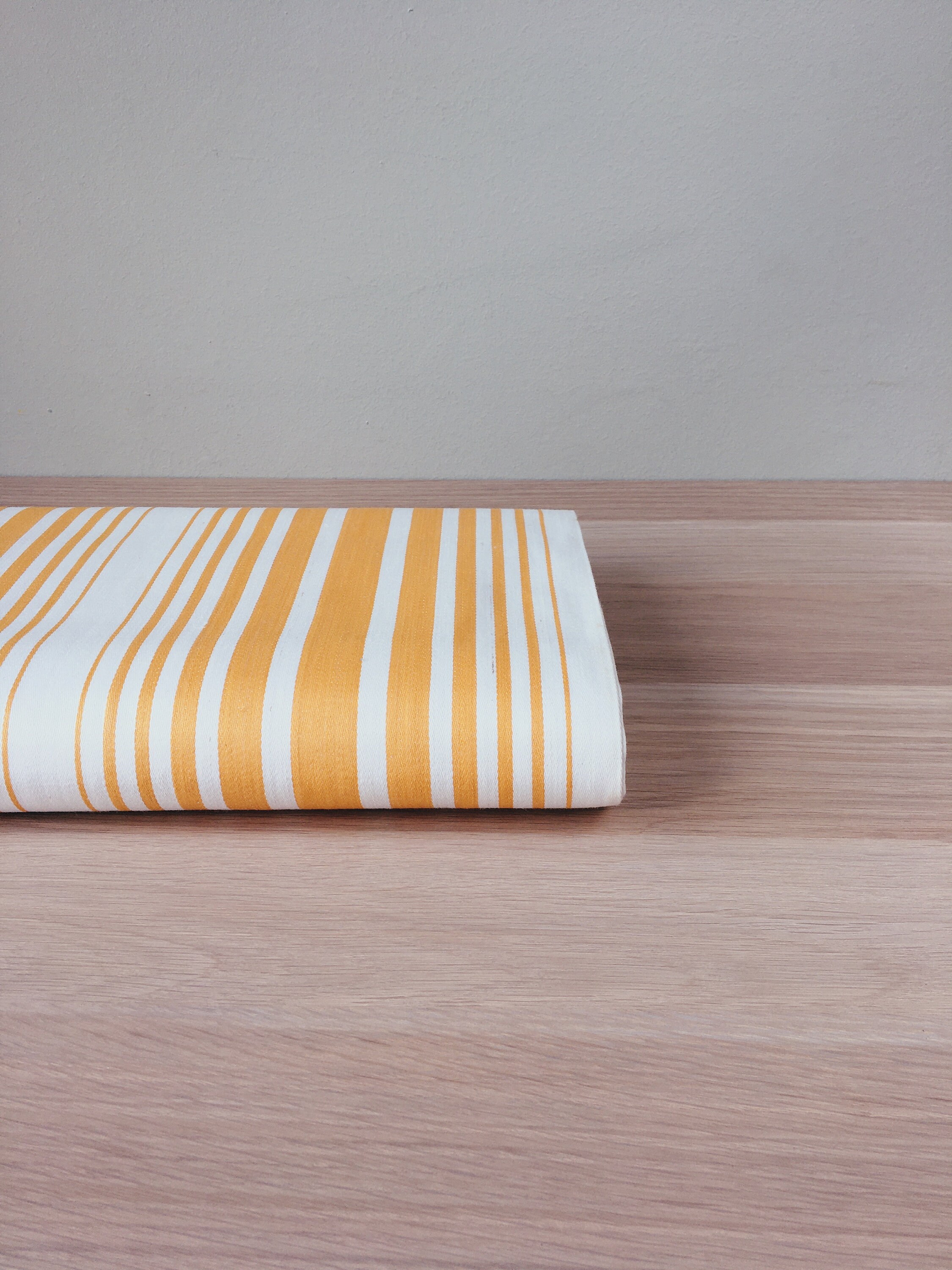 WAITLIST - Antique Yellow Ticking Fabric Stripes Mid 1900s Cotton ...