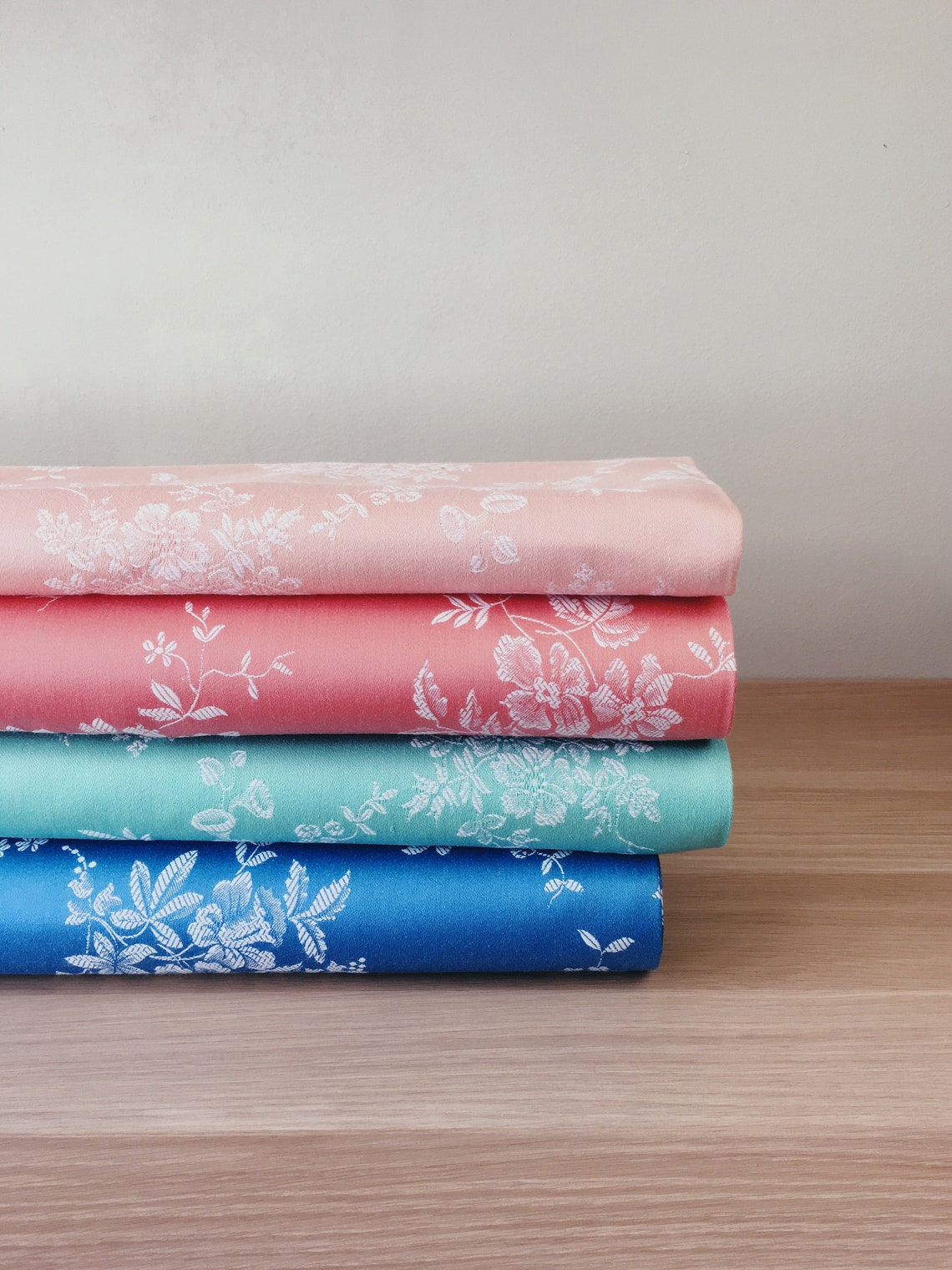 Pink Vintage Fabric Floral Ticking C1950 Vintage Fabric - Etsy