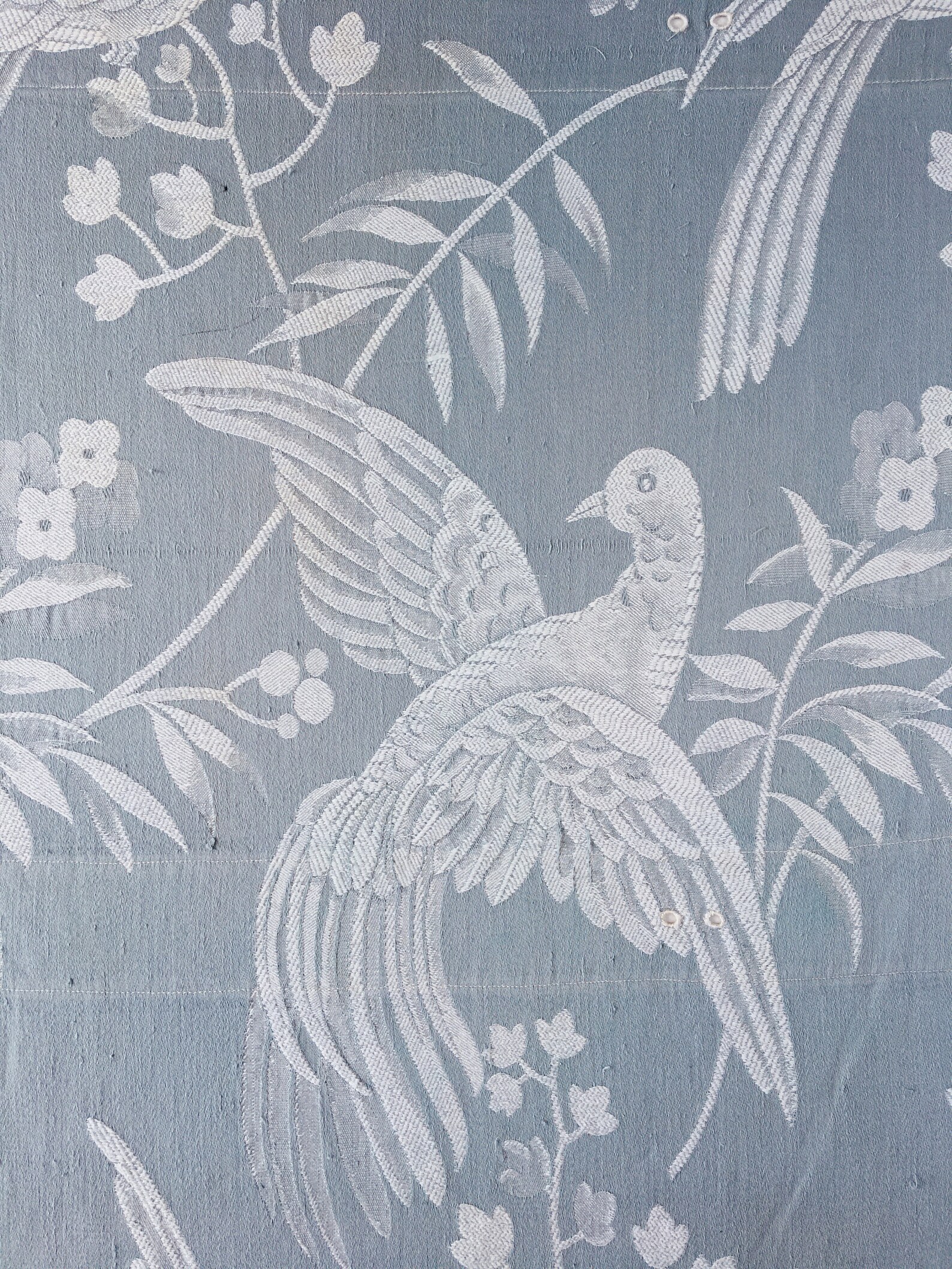 RESERVED - HISTORIC Antique Faded Grey Birds Ticking Fabric Rare 1900s ...