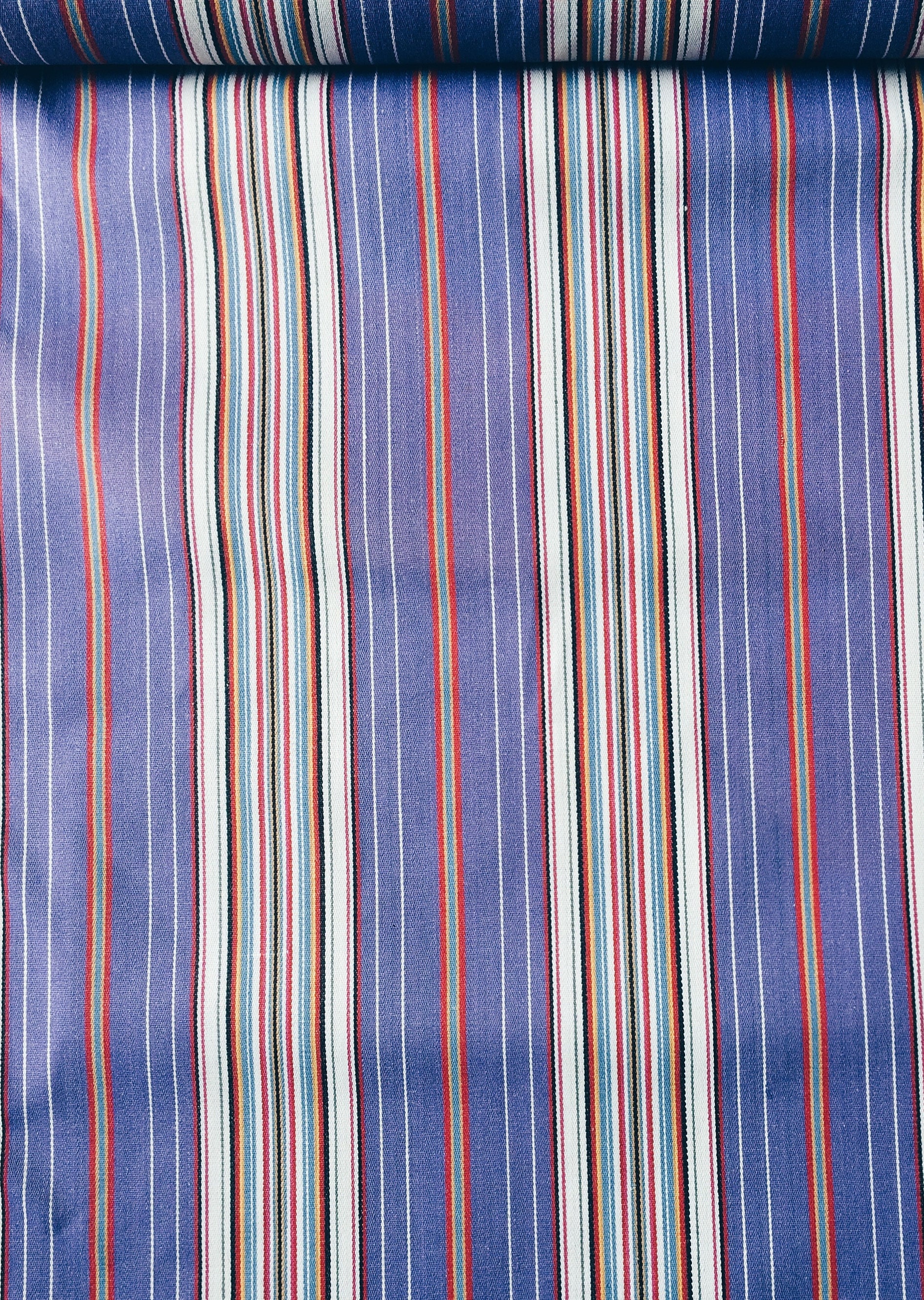 Per Yard - Antique European Ticking Fabric Genuine Color Lilac Stripes ...