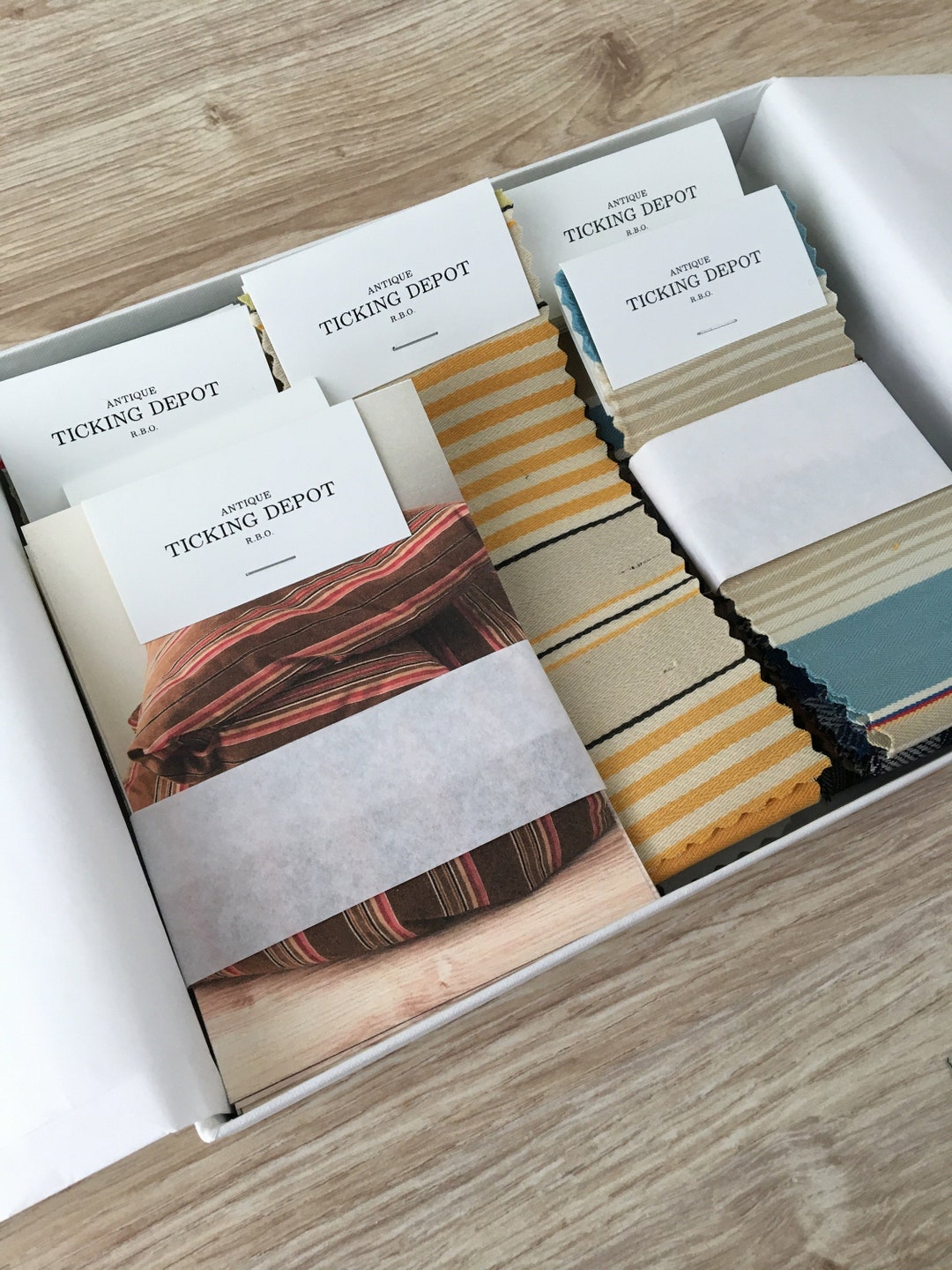 Antique Ticking Samples Box - Custom - 3 Box Sizes - Etsy