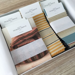Antique Ticking Samples Box Custom 3 Box Sizes - Etsy