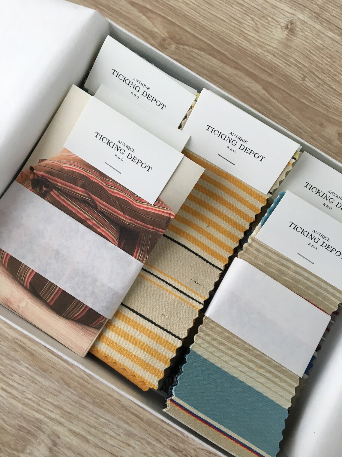 Antique Ticking Samples Box - Custom - 3 Box Sizes - Etsy