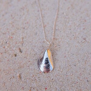 Blue Mussel Mini Sterling Silver Necklace – Handmade by Lovisa | Ocean ...