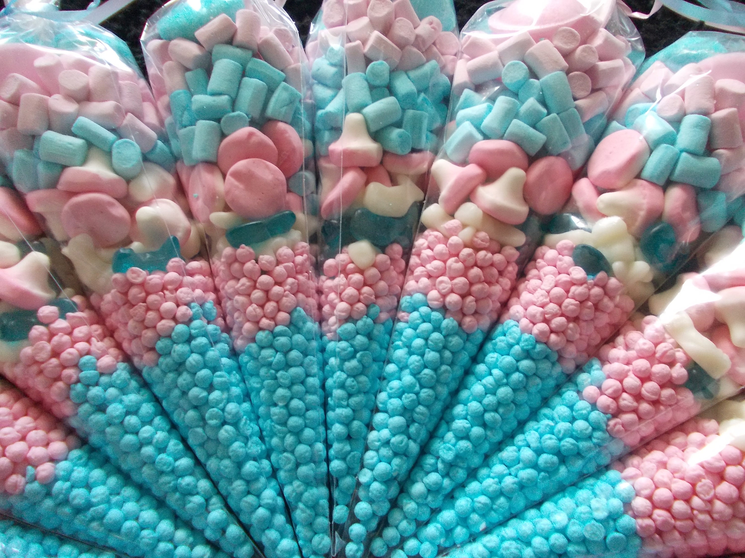 Pink Blue sweet cone favours SET OF 10 baby shower | Etsy