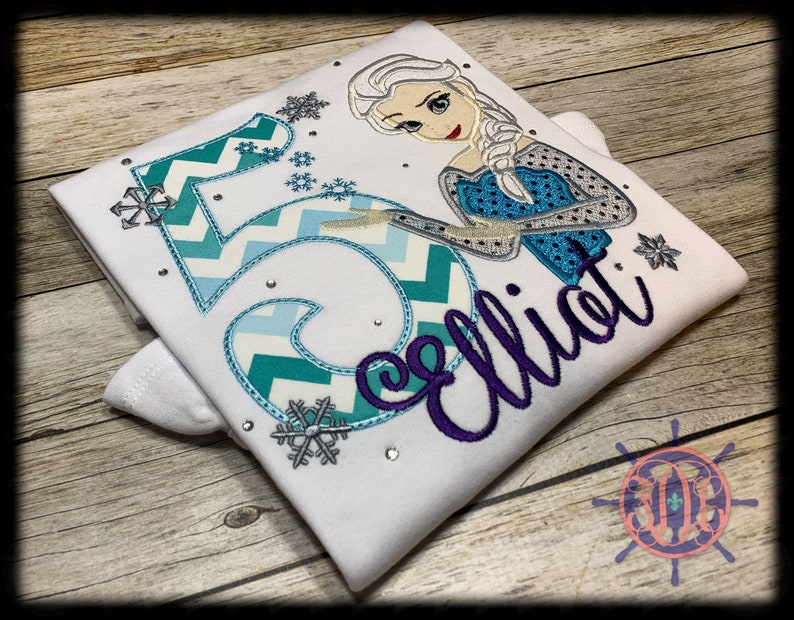 Frozen Inspired Birthday Applique Shirt Winter Queen Birthday | Etsy