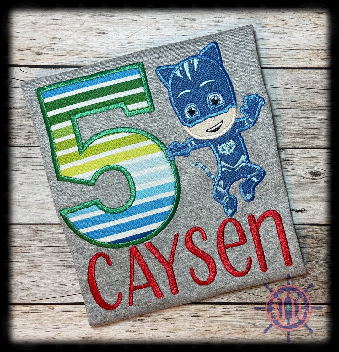 Cat Boy Birthday Shirt Pajama Mask Birthday Shirt Pajama - Etsy