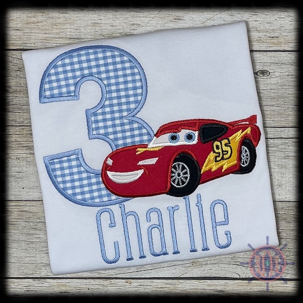 Lightning Mcqueen Applique - Etsy