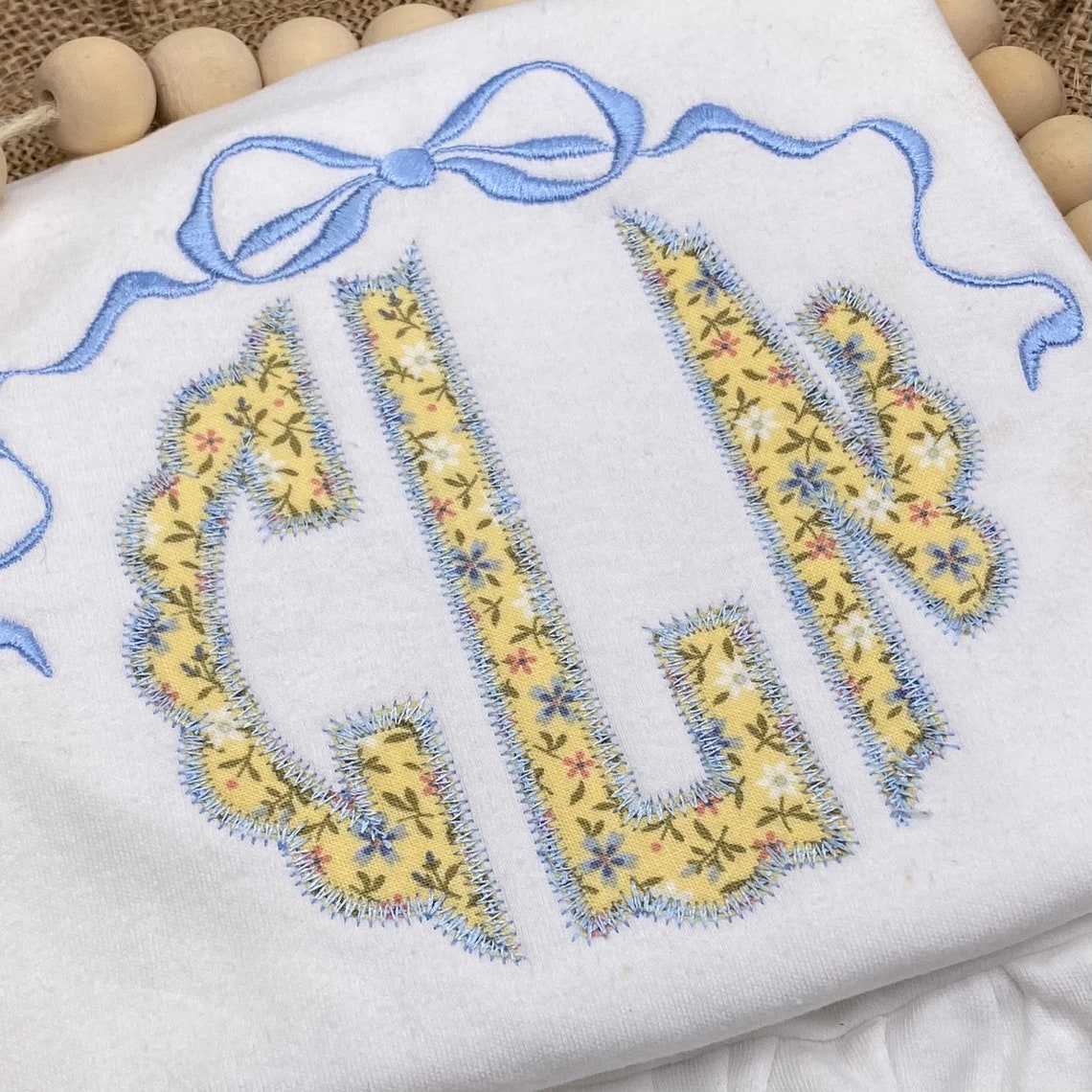 Girls Monogrammed Ruffle Shirt: Personalized Bow Toddler Tee - Etsy