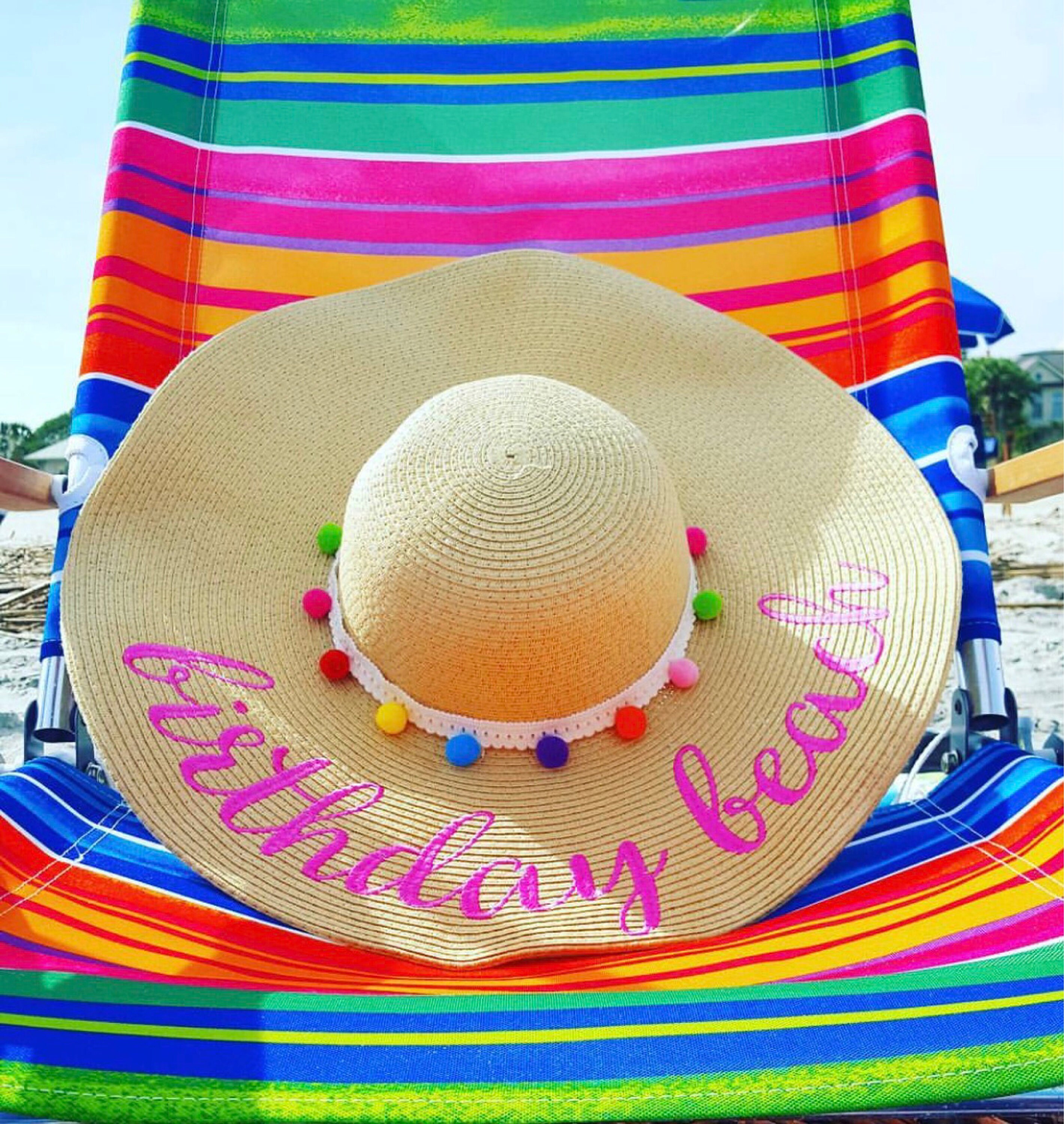 Personalized Floppy Beach Hat Embroidered Sun Hat Gift for | Etsy