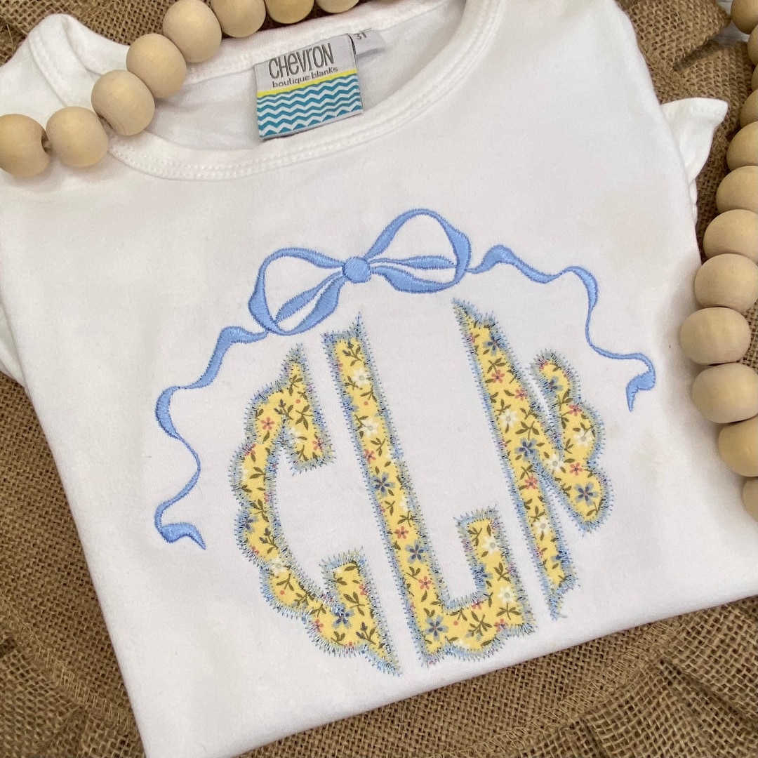 Girls Monogrammed Shirt / Personalized Ruffle Shirt / Toddler Shirt ...