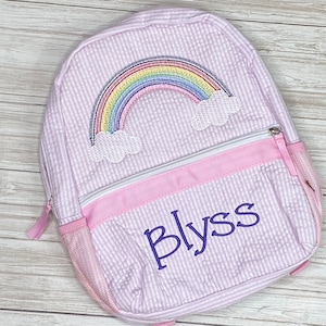 Personalized Toddler Rainbow Backpack, Diaper Bag, Preschool Bag, Baby ...