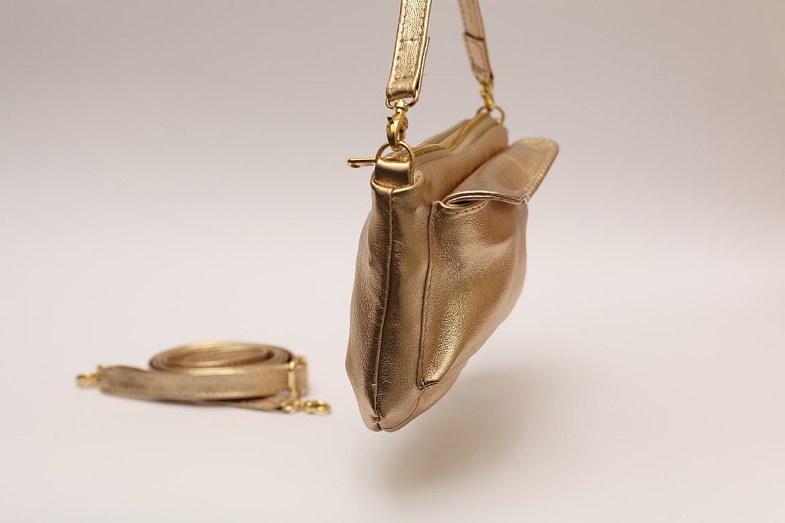 Small Gold Leather Bag Evening Gold Bag Wedding Bag Small - Etsy